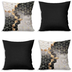 Povlaky na polštáře v sadě 4 ks 43x43 cm Optic - Minimalist Cushion Covers