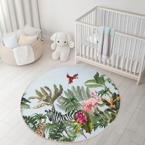 Pratelný dětský koberec ø150 cm Jungle – Mila Home