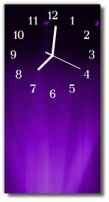 Skleněné hodiny vertikální Umělecký vzor fialový