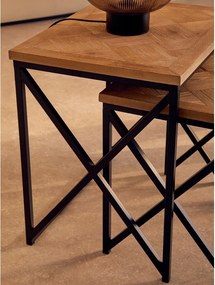 Odkládací stolky v sadě 2 ks z jedlového dřeva 38x51 cm Kickford – Premier Housewares