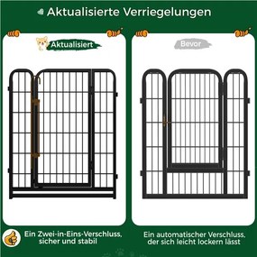 Sada 2 ks – Ohrádka pro psy Yaheetech – černá (267490360938)