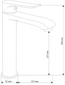 Mexen PECOS - VYSOKÁ BATERIE UMYVADLOVÁ, Chromová, 72710-00