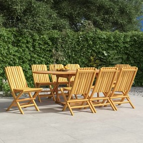 vidaXL Skládací zahradní židle 8 ks 47x47x89 cm masivní teakové dřevo [3155054]