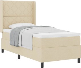 Postel s boxspringem s polštářem Krémová 200 x 100 cm textil 3341698