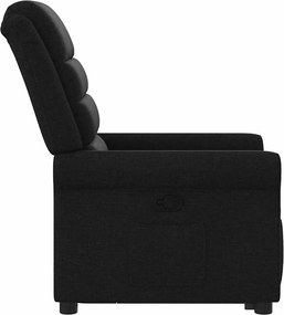 Zvedací polohovací křeslo černé textil 3303316