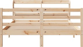 Rám postele s čelem 150 x 200 cm masivní borovice 3306686
