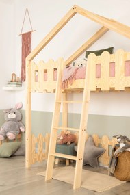 Adeko Vyvýšená dětská postel KAIKO PA Velikost postele: 200x80 cm Barva: dekor přírodní dřevo přírodní