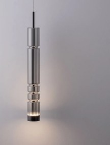 Šedé skleněné LED závěsné svítidlo ø 8 cm Bento – Nova Luce
