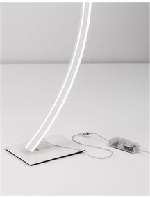 Nova Luce Stojací lampa BRETON bílá hliník a akryl LED 40W 3000K stmívatelné