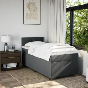Box spring postel s matrací tmavě šedá 80 x 200 cm textil 3288016