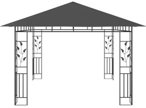 vidaXL Marketos Altán s moskytiérou 4 x 3 x 2,73 m antracitový 180 g/m²
