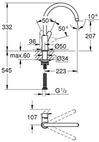 GROHE 31233001 - Dřezová baterie START lesklý chrom