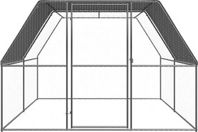 Venkovní klec pro kuřata 3 x 4 x 2 m pozinkovaná ocel 3089324