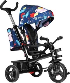 LIONELO Tříkolka 2v1 Haari Blue Navy / Nosnost 25 kg