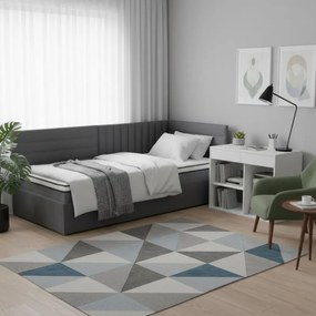 Postel MEVIA 90x200, šedá Velvet látka Kondela 0000408416