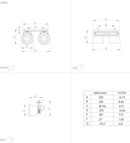 Eglo 43836 - Bodové svítidlo TWICKEN 2xE27/40W/230V