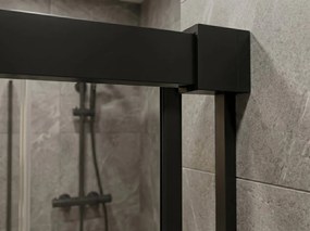 Gelco Luxor Black sprchové dveře do niky 140 x 200 cm posuvné černá čiré sklo GU1214B