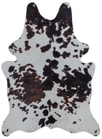 Flair Rugs koberce Kusový koberec Faux Animal Cow Print Black/White - 155x195 tvar kožešiny cm