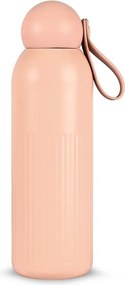Růžová termoláhev s brčkem z nerezové oceli 500 ml Tekla – Sagaform