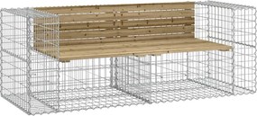 Zahradní lavice gabionový design 184x71x65,5 cm borové dřevo 3196238