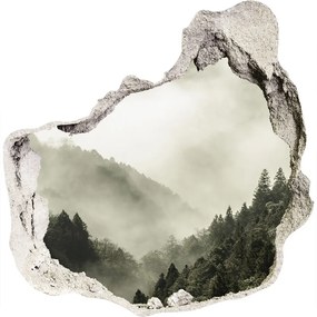 Wallmuralia Samolepící nálepka Mlha nad lesem 75x75 cm