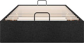 Osmanský rám postele bez matrací černá 90x190 cm textil 3310842