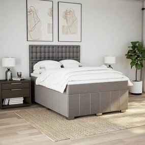 Box spring postel s matrací taupe 160x200 cm textil 3294037