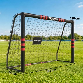 SPORTNOW Fotbalová branka do zahrady 1,8 x 1,2 m pro mládež a dospělé Robustní venkovní branka s brankovou sítí, polstrováním a zemními kotvami