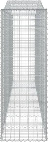 Klenuté gabionové koše 8 ks 400x50x140/160cm pozinkované železo 3145988