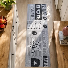 Šedý koberec běhoun 50x150 cm Its Time for Espresso – Hanse Home