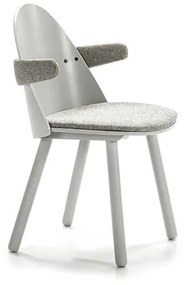 Jídelní židle uma s opěrkama šedá MUZZA