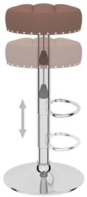 vidaXL Marketos Barové židle 2 ks hnědé textil