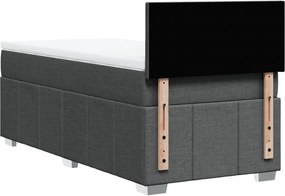 Box spring postel s matrací tmavě šedá 90x190 cm textil 3286917
