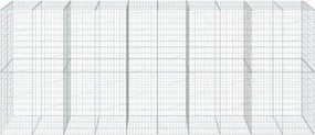Gabionový koš s víkem 500 x 100 x 200 cm pozinkované železo 3295233
