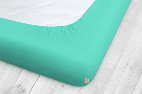 Jersey prostěradlo azurové na výšku matrace do 20 cm Velikost: 60 x 120
