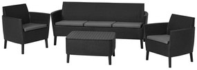 Allibert Polyratanový set Salema 3 seater - grafit