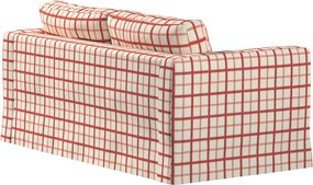Potah na pohovku IKEA  Karlstad 2-místná , nerozkládací, dlouhý barva červená látka vzorované