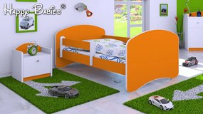 Dětská postel bez obrázku 140 x 70 cm oranžová