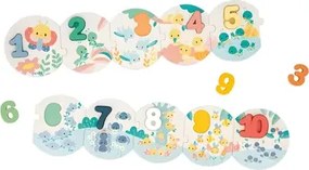 JANOD Vkládací puzzle Moje první čísla / 2v1 / 10+10 dílků / od 2 let