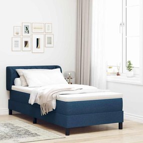 Postel s boxspringem s polštářem Modrá 90 x 190 cm textil 3340065
