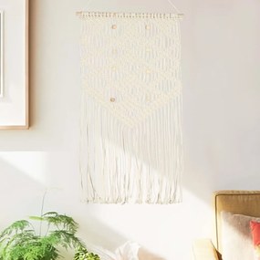 Nástěnný Závěs Macramé 40 X 80 Cm Bavlna
