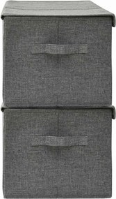 Úložné boxy 2 ks textil 50 x 30 x 25 cm antracitové 332913