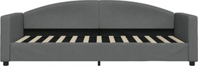 Válenda s matrací tmavě šedá 90 x 200 cm textil 3197171
