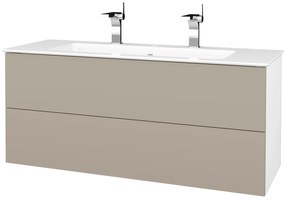 Dřevojas Koupelnová skříň VARIANTE SZZ2 120 (umyvadlo Pura) Varianta: N01 Bílá lesk / D09 Arlington