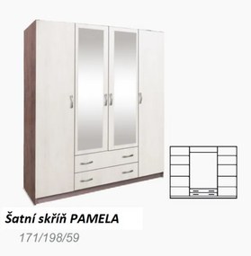 Nábytek Elegance Šatní skříň PAMELA