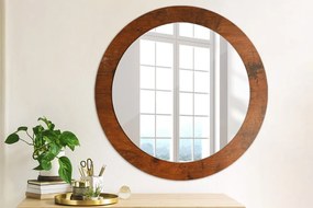 Kulaté dekorativní zrcadlo Přírodní dřevo fi 70 cm