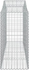 Klenuté gabionové koše 3 ks 200x50x120/140cm pozinkované železo 3145662