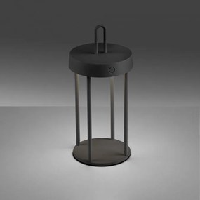 LD 19300-18 ANSELM LED stolní lampa na baterie černá 28cm dotykový stmívač IP44 zahradní svítidlo 2700K - JUST LIGHT
