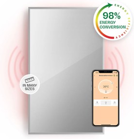 Klarstein La Palma 1000, infračervený ohřívač 2 v 1, smart, 120 x 60 cm, 1000 W, zrcadlová přední strana