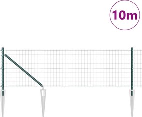 Evropský plot se hroty 10 x 0,8 m Ocel potažená PVC Zelená 3350554